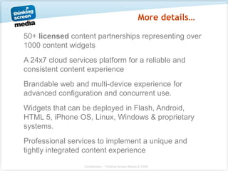 Thinking Screen Media Overview | PPT