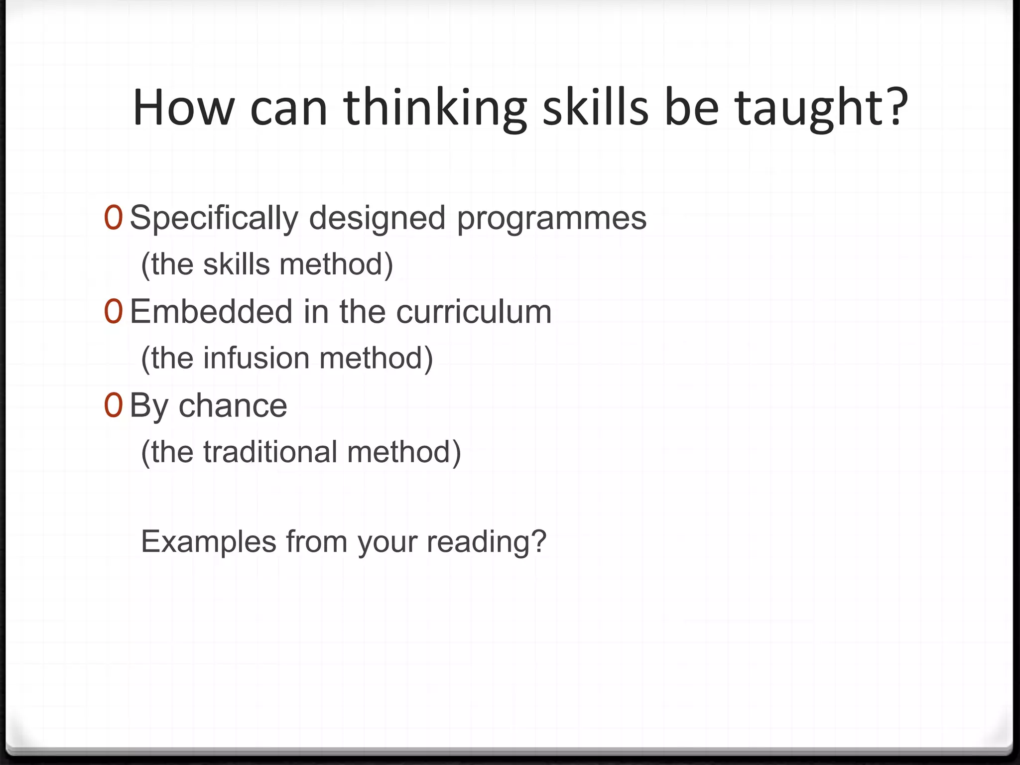 Thinking skills | PPTX