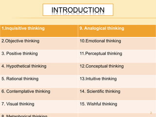 Thinking styles in the quran | PPTX
