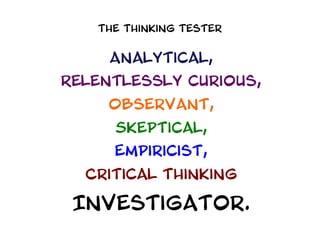 The Thinking Tester, Evolved | PDF