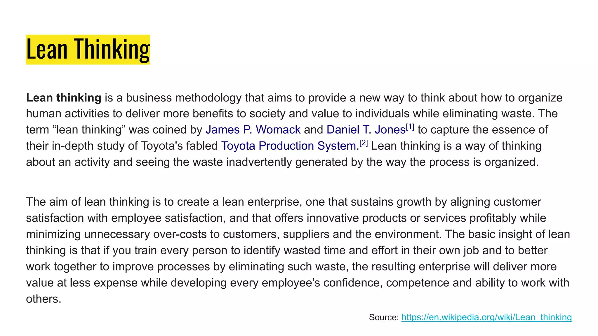 Thinking tools lean thinking | PPT