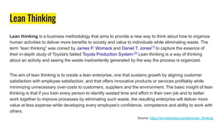 Thinking tools lean thinking | PPT
