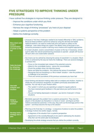 Thinking under pressure | PDF | Mental Health | Diseases and Conditions