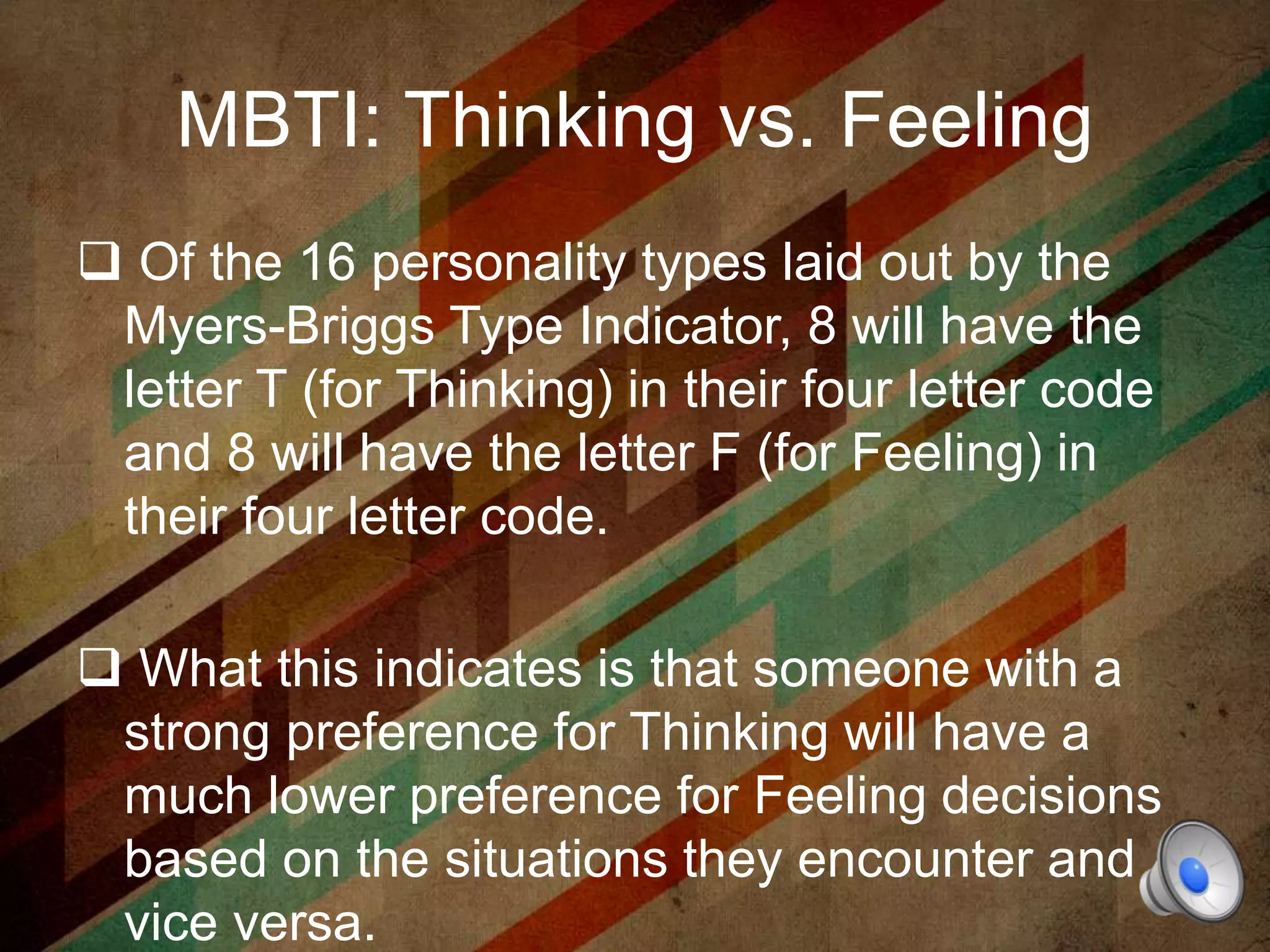 Thinking versus Feeling | PPT