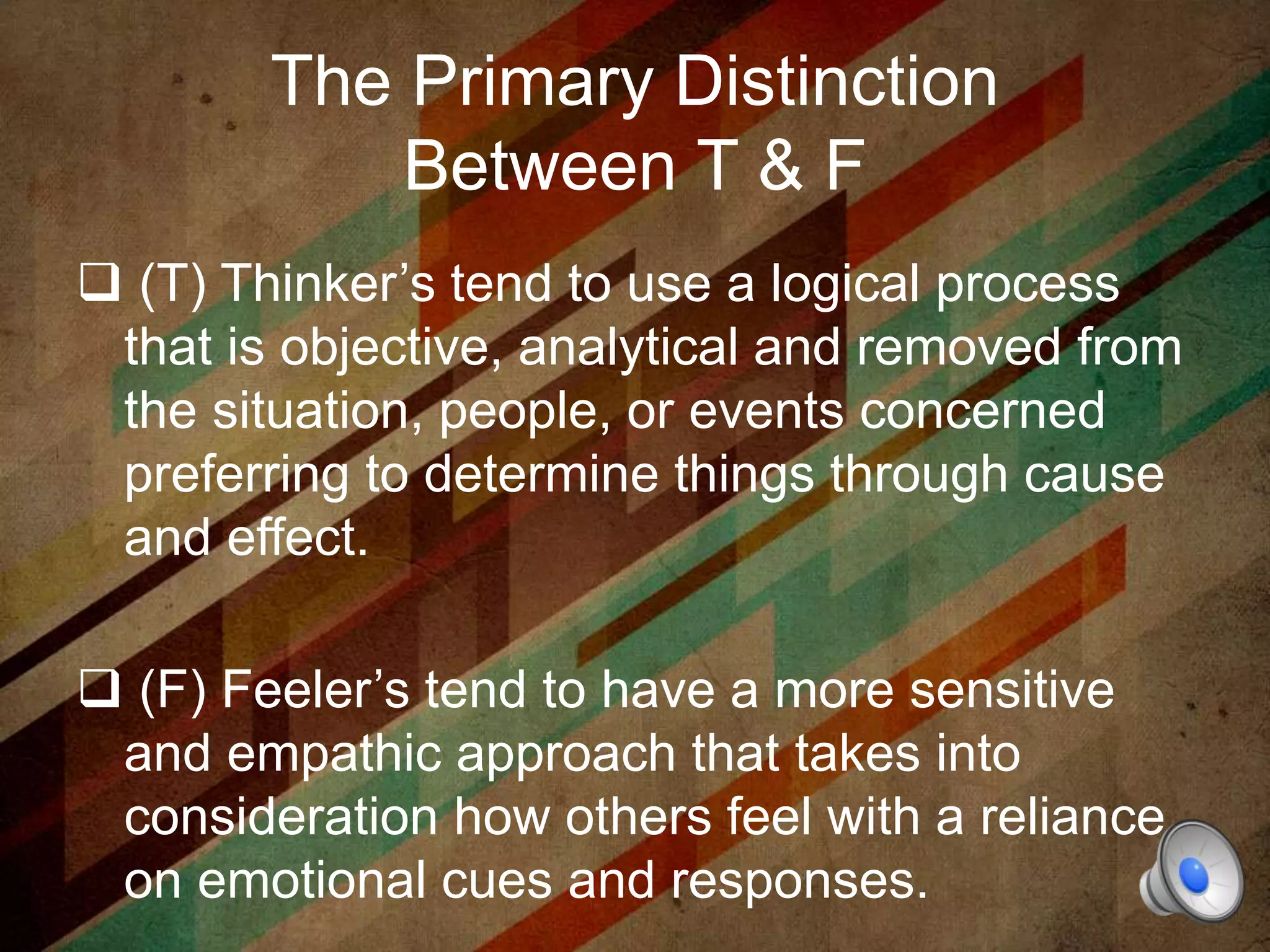 Thinking versus Feeling | PPT