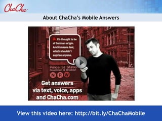 Scott Jones, ChaCha - Think LA Mobile Breakfast | PPT