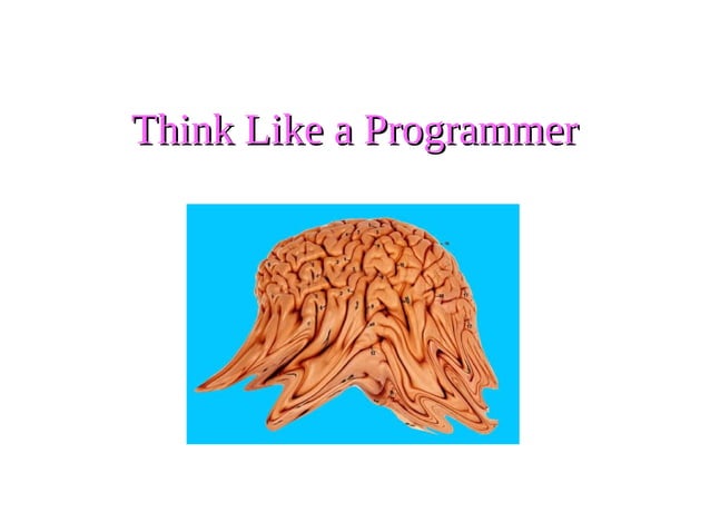 Think Like a Programmer | PPT