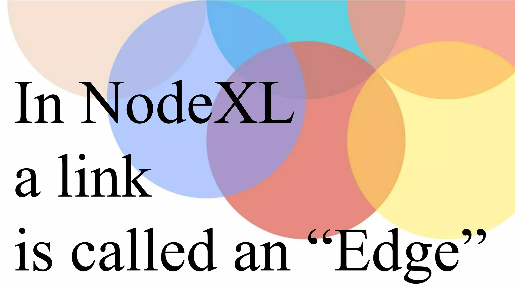 Think link what is an edge - NodeXL | PPTX