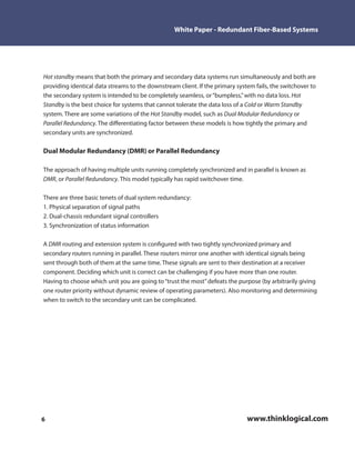 Thinklogical White Paper: Redundant Fiber-Based Systems | PDF ...