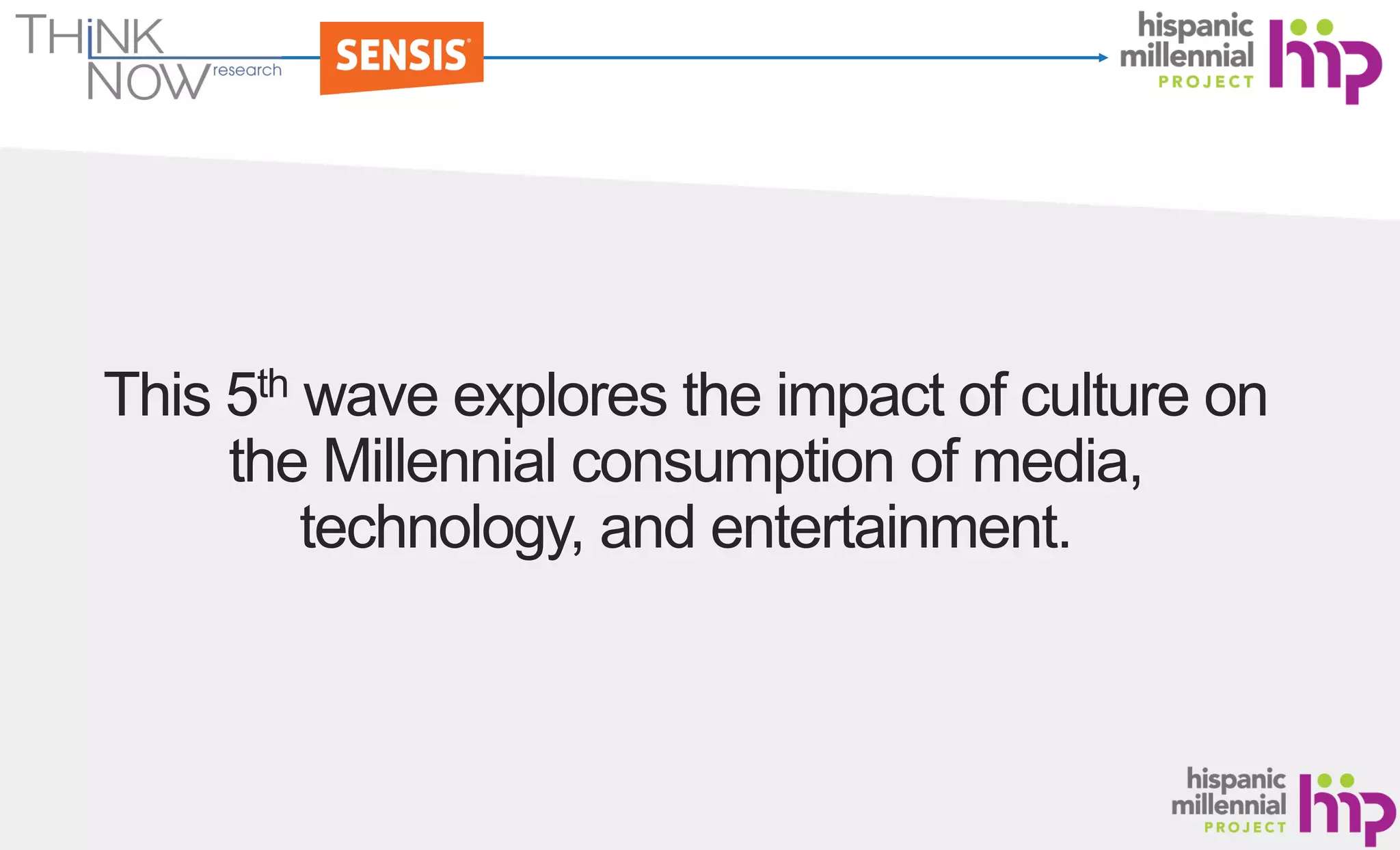 The Hispanic Millennial Project Wave 5: Media, Entertainment ...