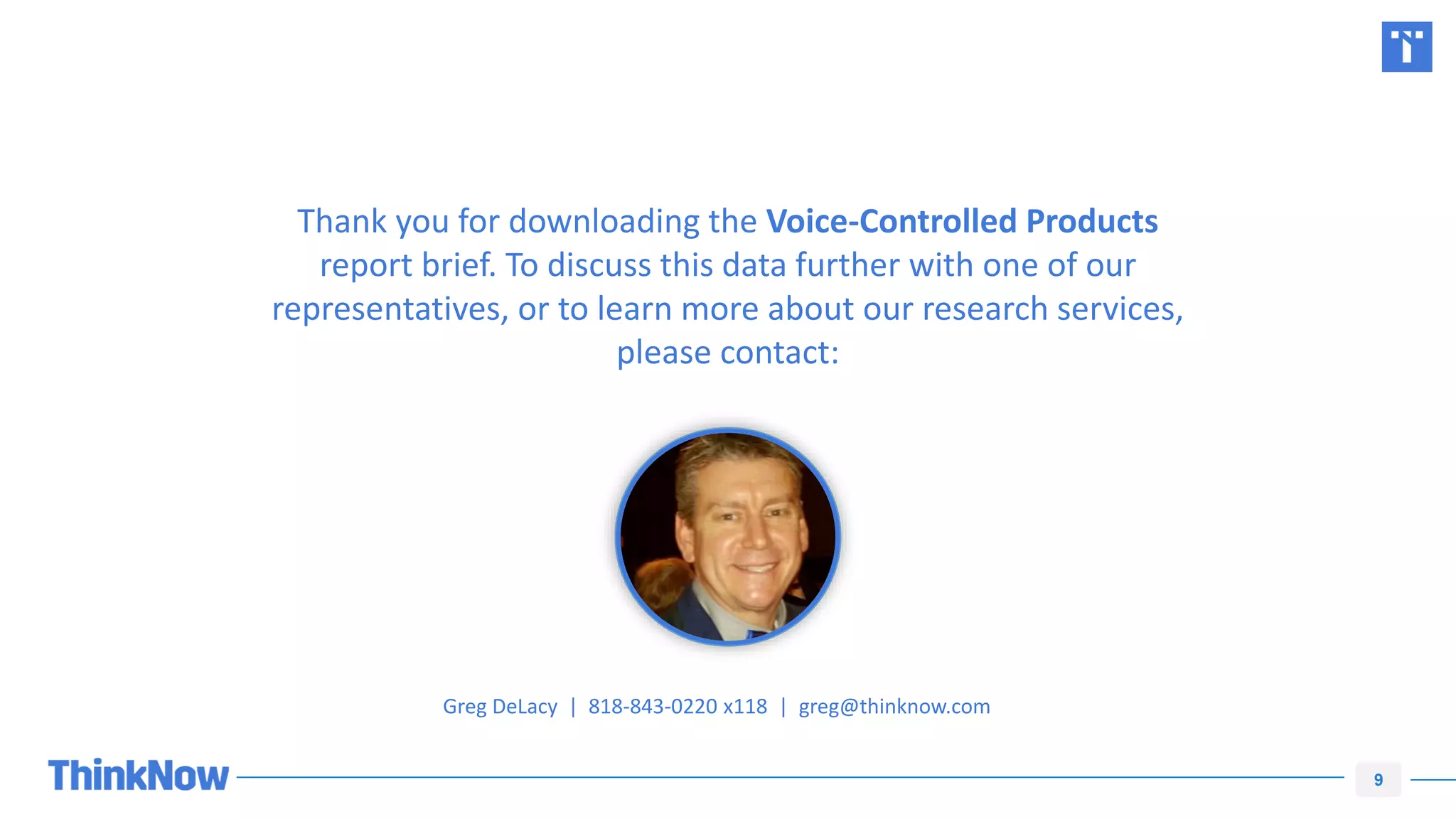 ThinkNow Voice Controlled Products Report 2020 | PPT