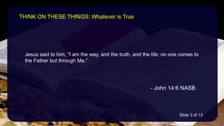 Think on These Things | PPTX