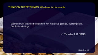 Think on These Things | PPTX