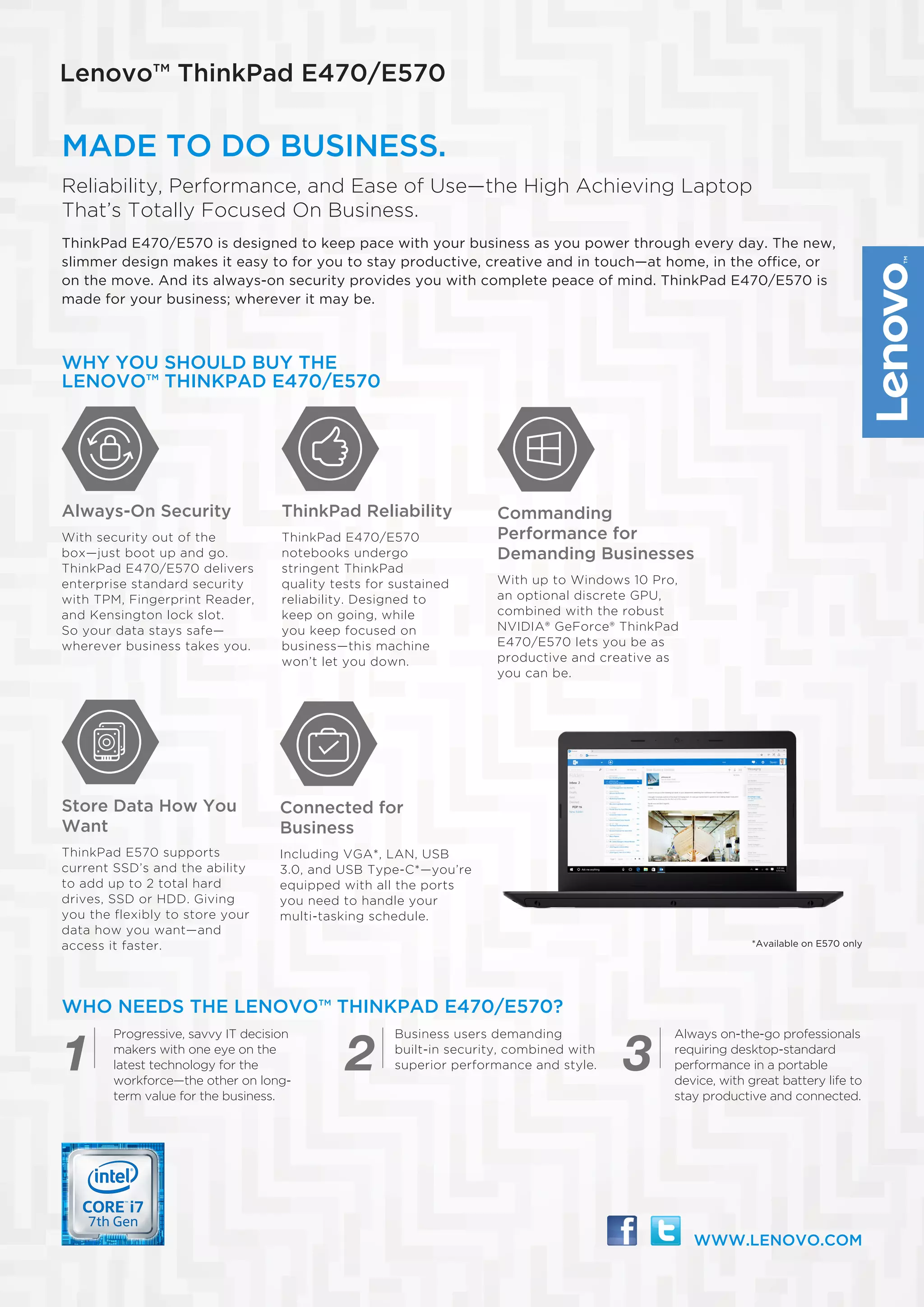 Laptop Lenovo ThinkPad E570 | PDF