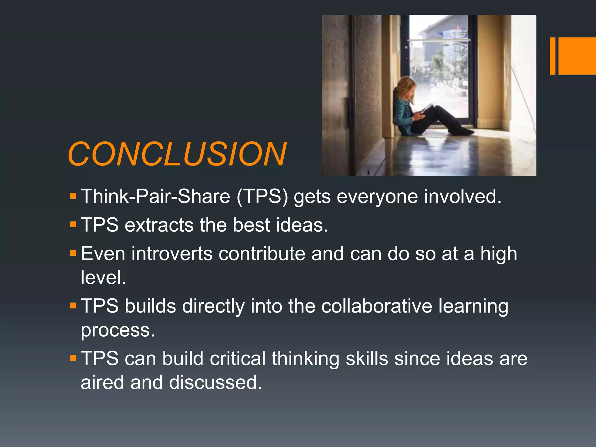 THINK PAIR SHARE PRESENTATION - TPC | PPTX