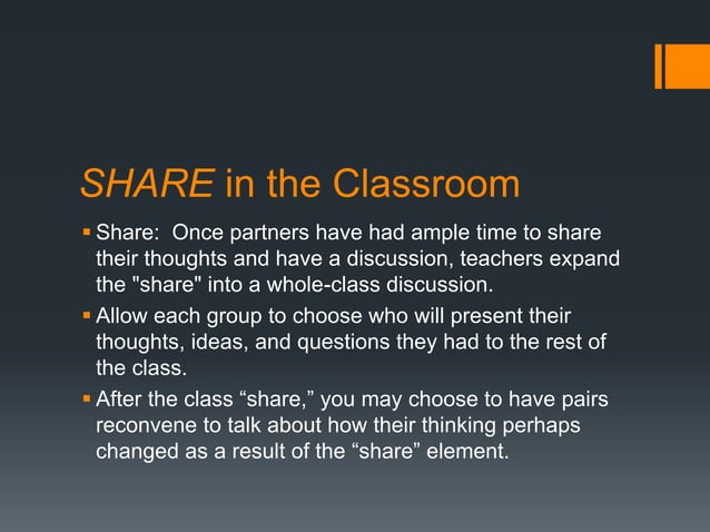THINK PAIR SHARE PRESENTATION - TPC | PPTX | Educational Assessment | Education
