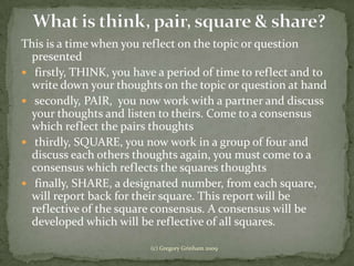 Think Pair Square Share | PPTX
