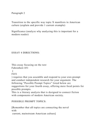 Think Piece DIRECTIONSA. Consider the possible prompt topics l.docx