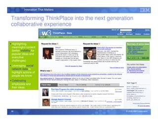 IBM Collaborative Innovation Platform - ThinkPlace | PDF