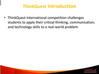 ThinkQuest International Competition | PPTX