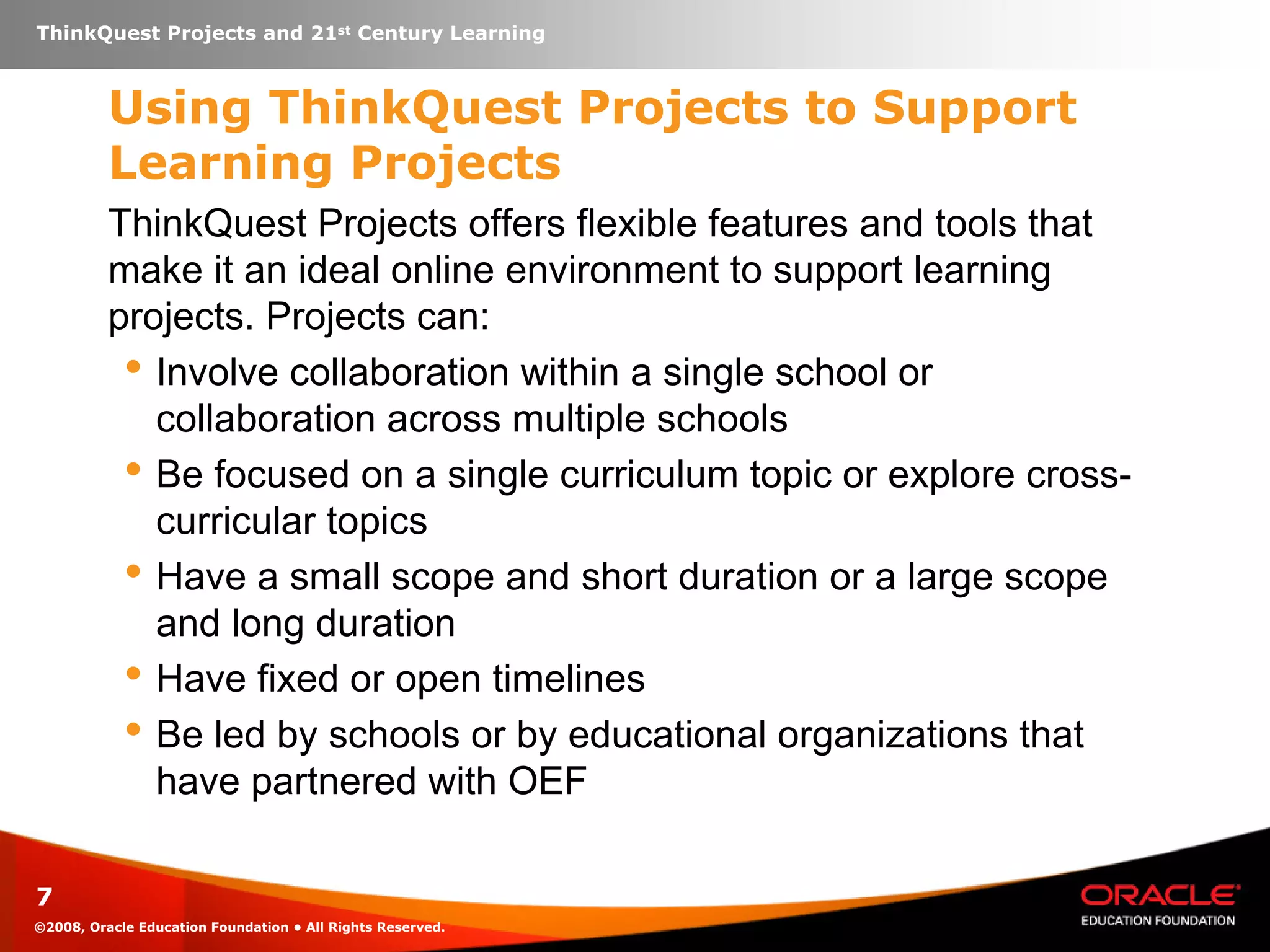 Think Quest Project And 21st Century Learning | PDF