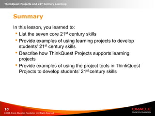 Think Quest Project And 21st Century Learning | PDF