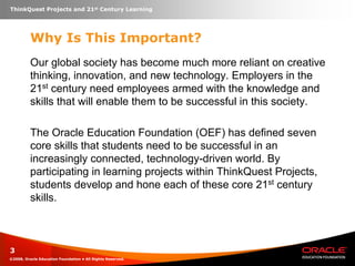 Think Quest Project And 21st Century Learning | PDF