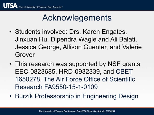 Think Science: Nanotechnology; Heather Shipley, UTSA | PPT