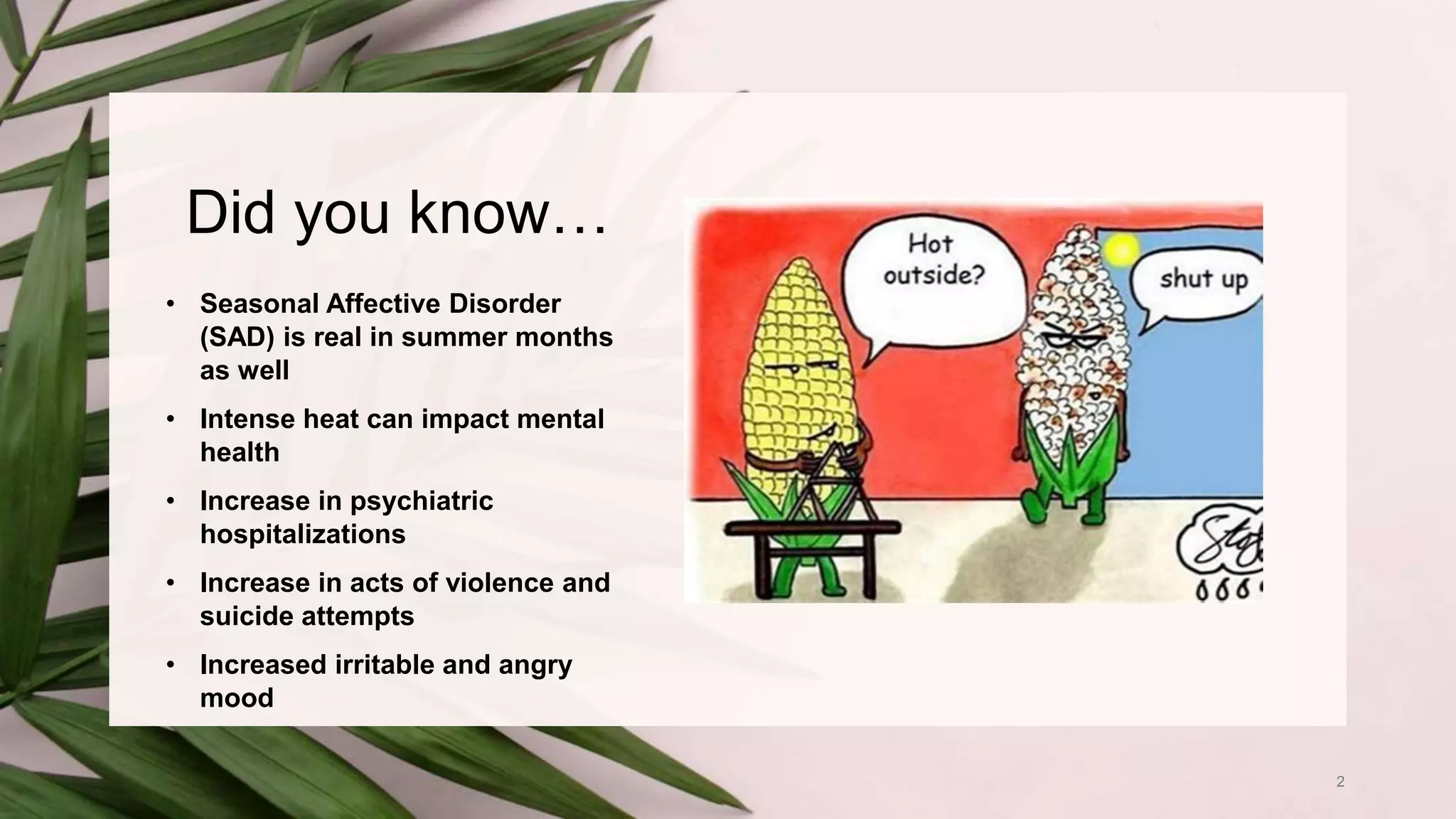 Mental Health in Summer, by Donna Costa, LMSW | PPTX | Mental Health ...