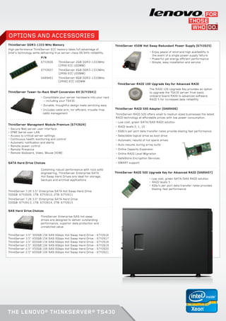 ThinkServer TS430 | PDF
