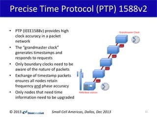 Small Cell Timing and Sync Presentation SCA 2013 | PPT