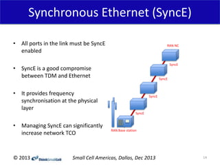 Small Cell Timing and Sync Presentation SCA 2013 | PPT