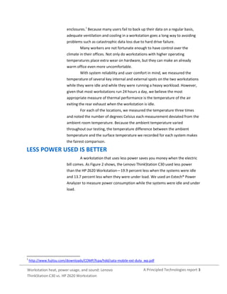 Workstation heat, power usage, and sound: Lenovo ThinkStation C30 vs ...