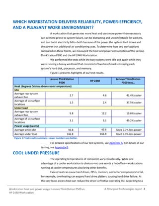 Workstation heat and power usage: Lenovo ThinkStation P500 vs. HP Z440 ...