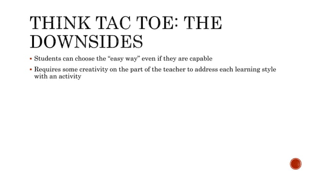 Think tac toe | PPT