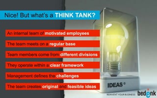 How to successfully create an internal think tank | PPT