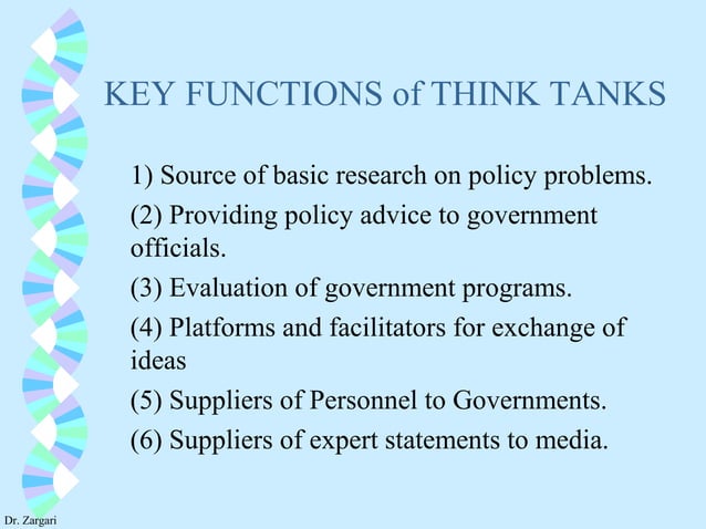 Think tanks, an instrument for development | PPT