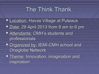 Think thank 2013 | PPT