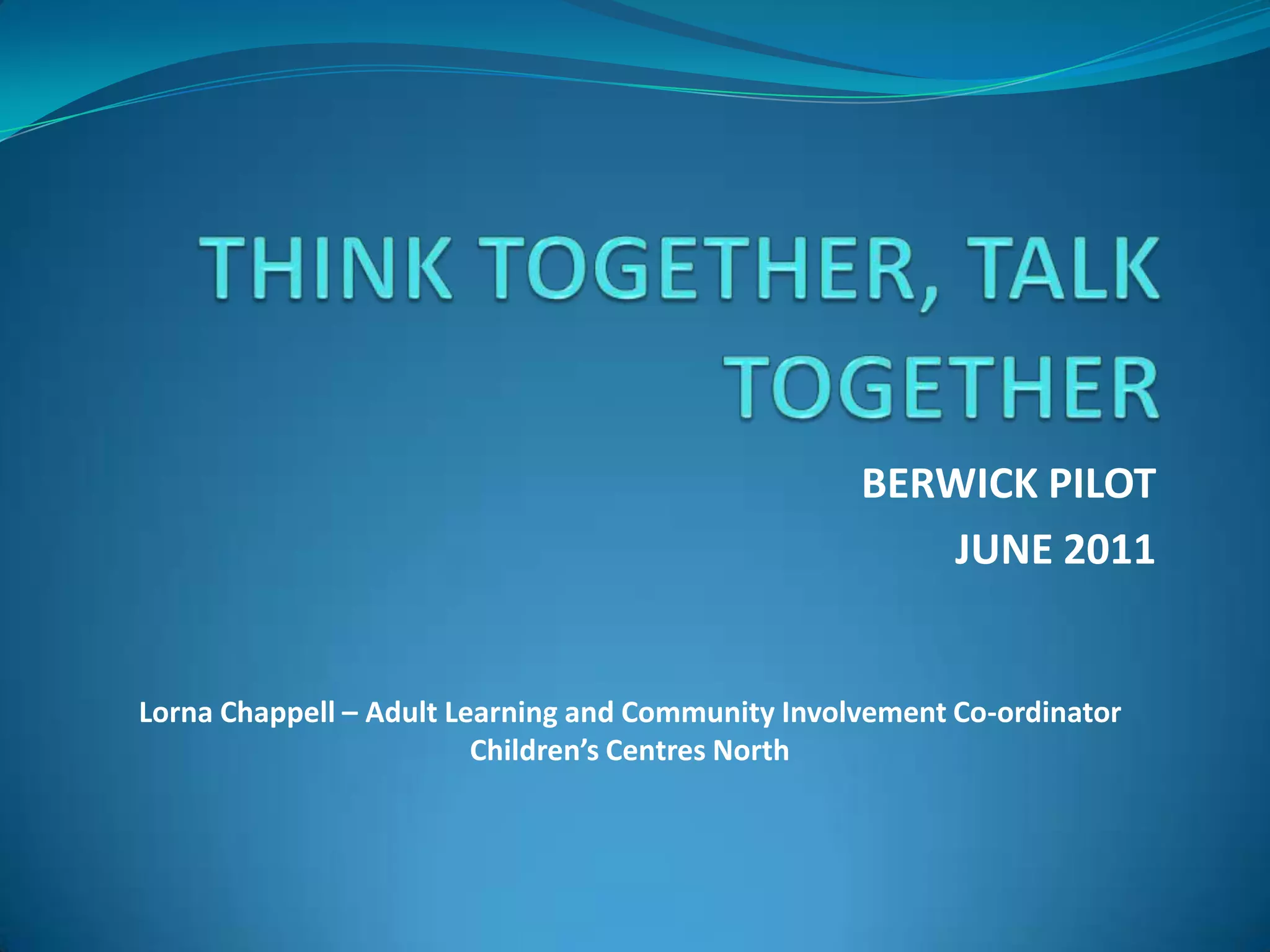 Think together, talk together | PPTX