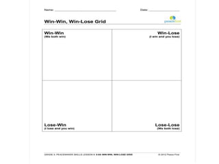 Think win win (seven habit of effective teenagers) | PPT