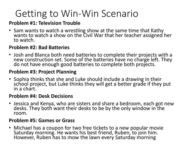 Think win win (seven habit of effective teenagers) | PPT