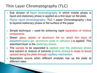 Thin layer Chromatogry, instrumentation, advantage, disadvantage ...