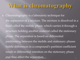 Thin layer chromatography | PPTX