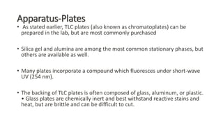 Thin layer chromatography (TLC) By @Sana_Haroon | PPT