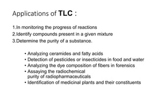Thin layer chromatography (TLC) By @Sana_Haroon | PPT