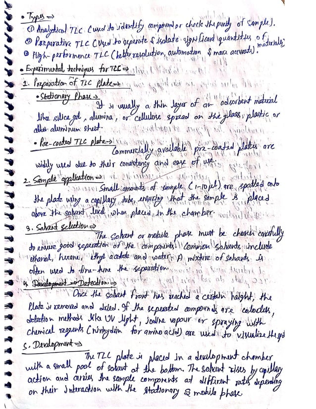 Thin layer chromatography Hand Written notes.pdf