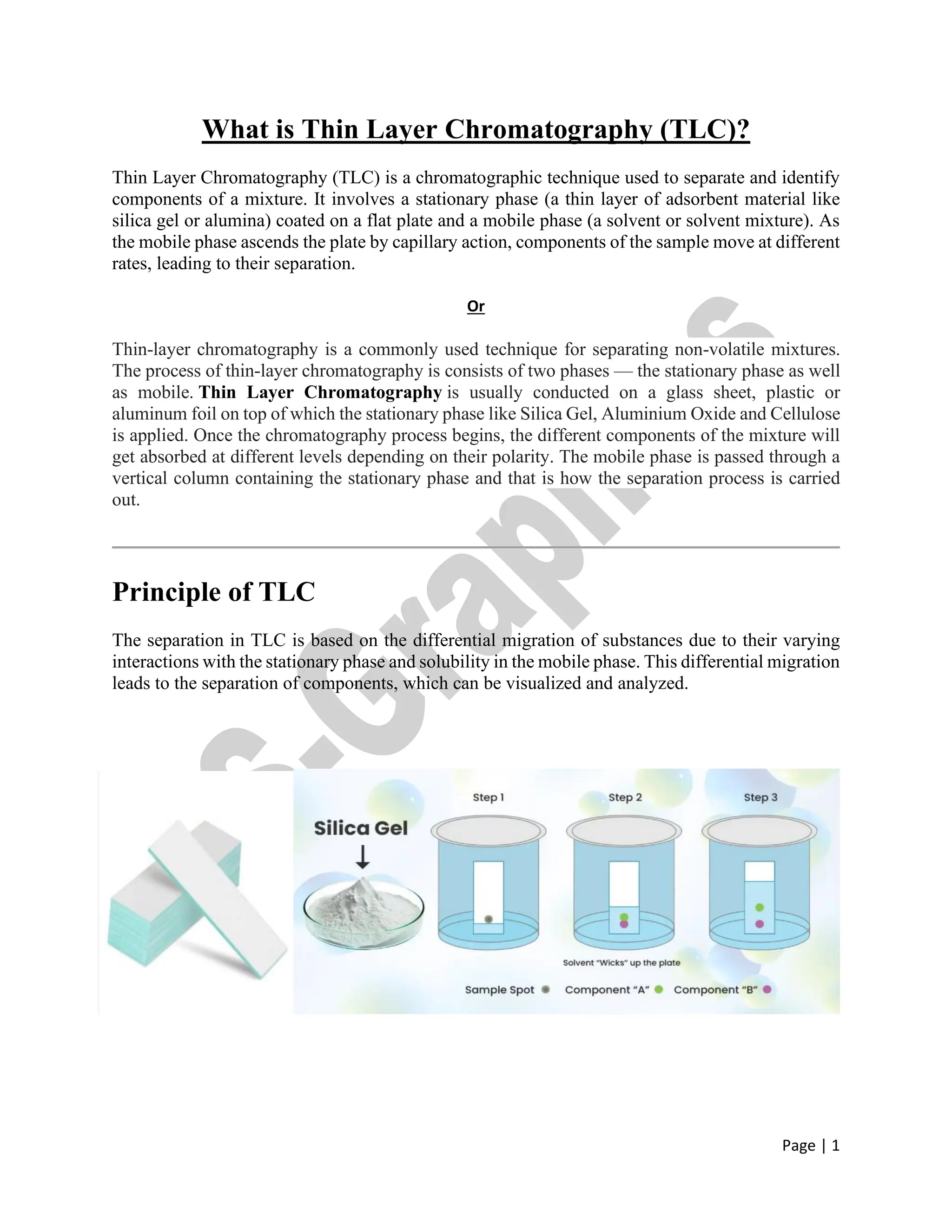 Thin Layer Chromatography for Biotechnology & Botany Sem-2 Students | PDF