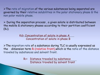 Thin layer chromatography(tlc) | PPTX