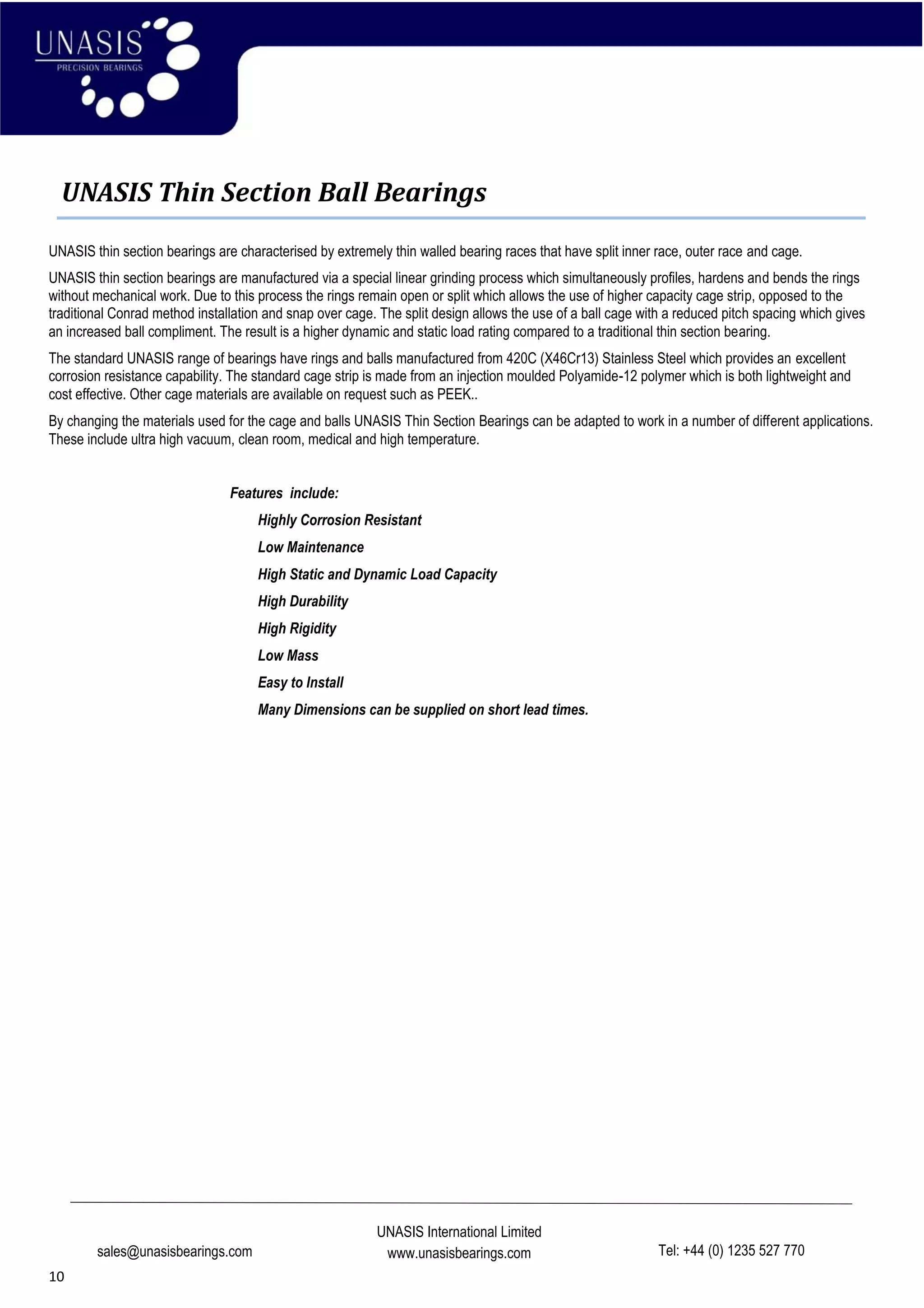 Thin section bearings range | PDF