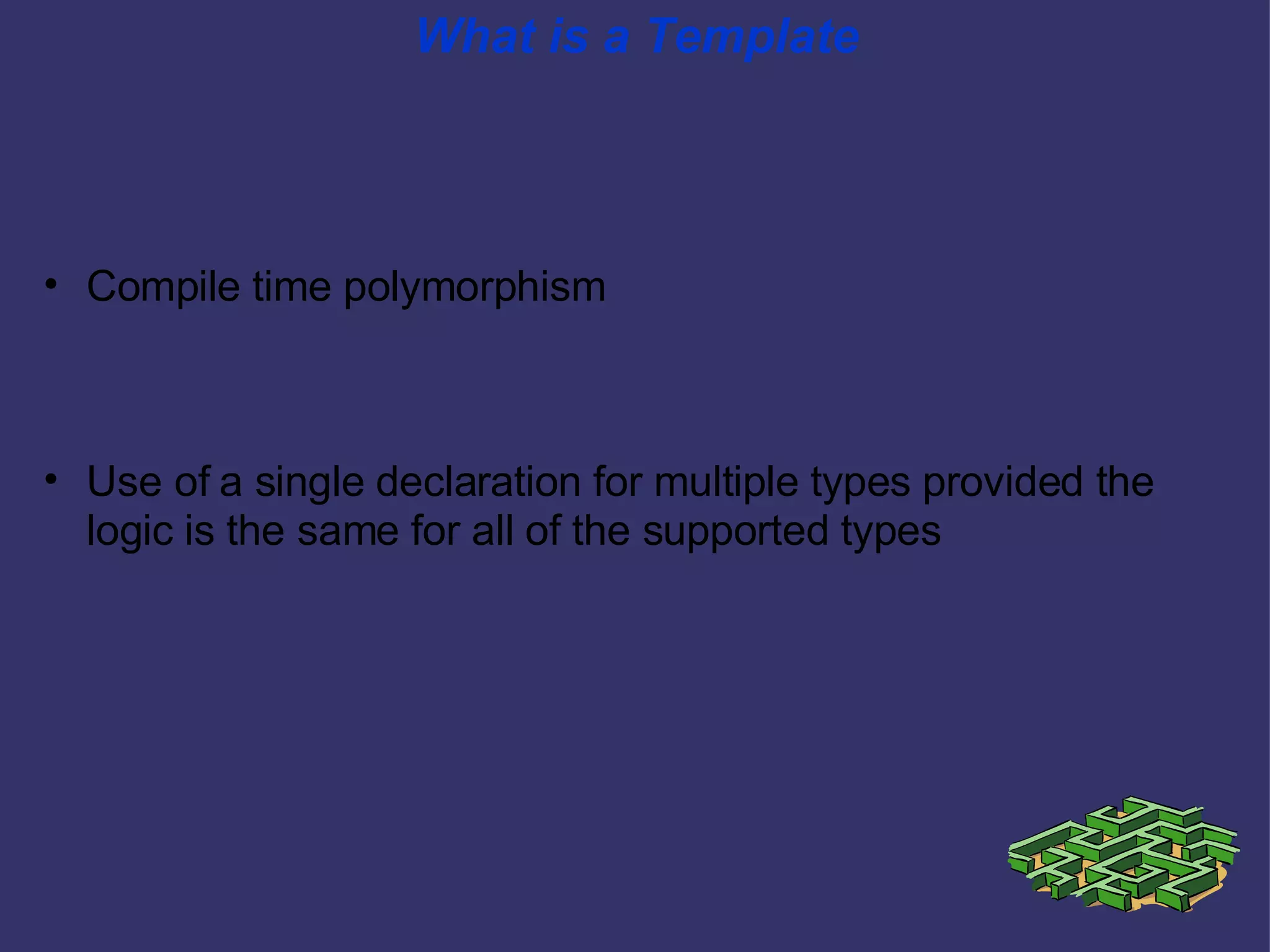 Thin Template Explained | PPT | Programming Languages | Computing